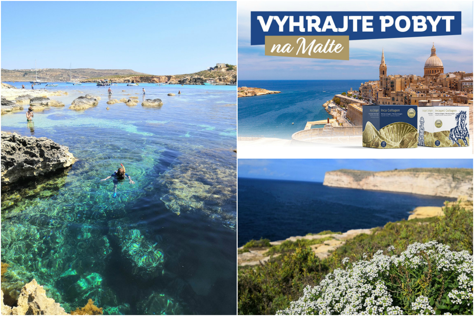 Súťaž o pobyt na Malte s Inca Collagenom: Zober kamošky a uži si ...